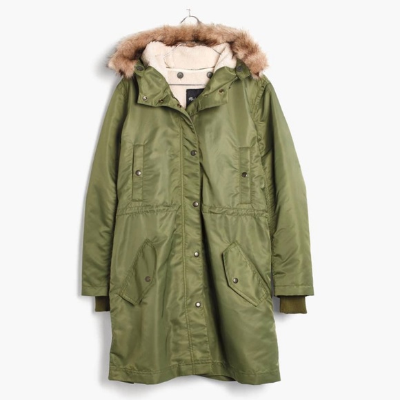 Madewell | Jackets & Coats | Madewell Belmont Parka In Desert Olive ...